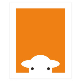 Peep Art Print - Orange